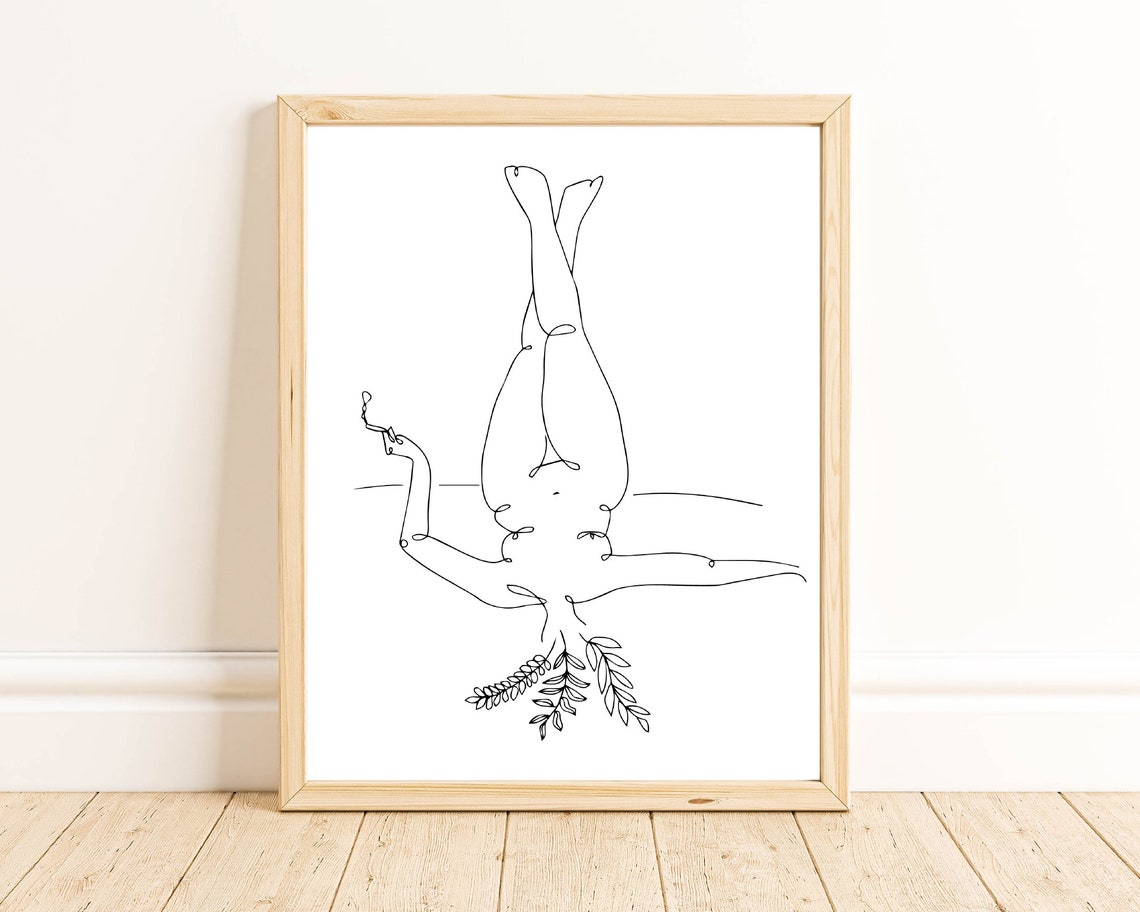 Self Care Line Art Print - Etsy