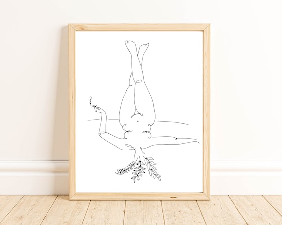 Self Care Line Art Print - Etsy