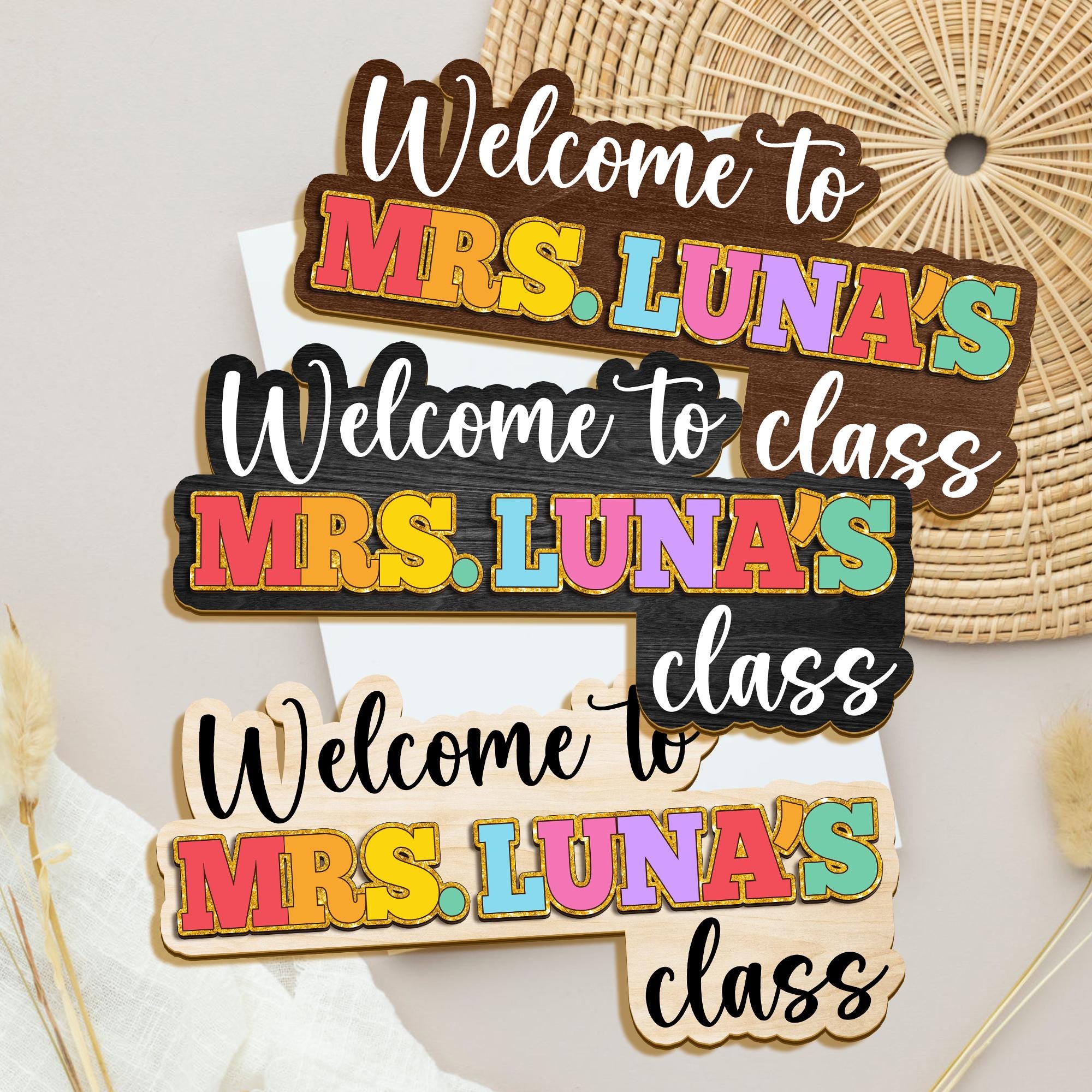 Personalized Teacher Doorframe Corner Sign, Teacher Door Corner Sign ...
