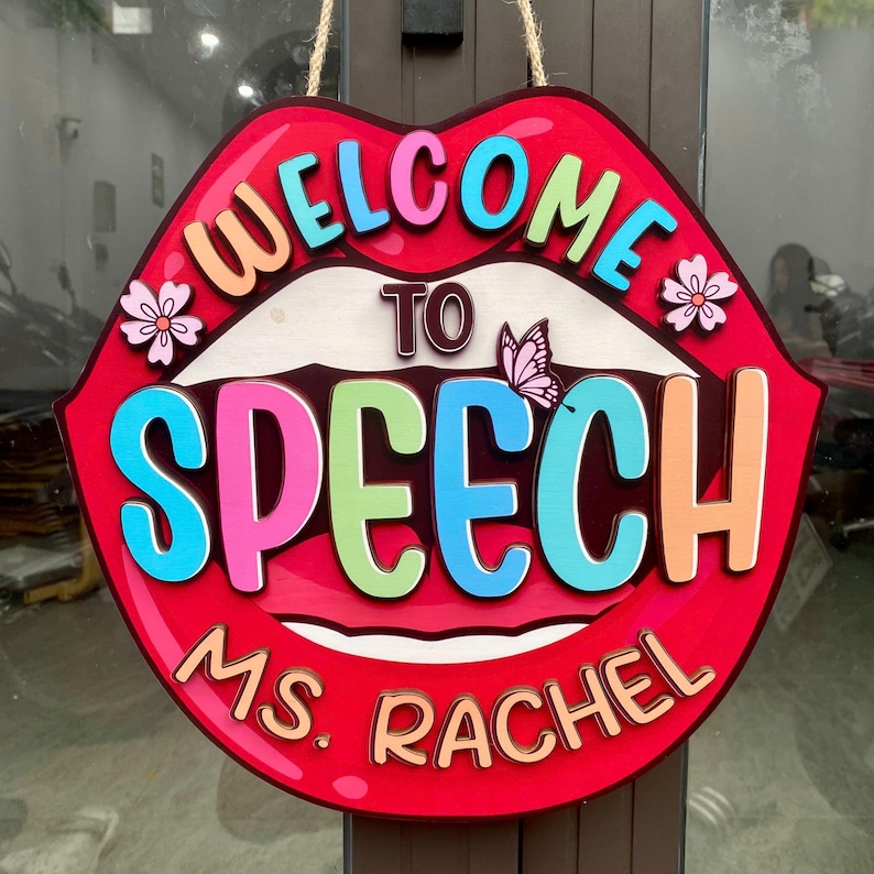 Custom Speech Therapy Sign, Welcome to Speech Sign, Custom SLP Welcome ...