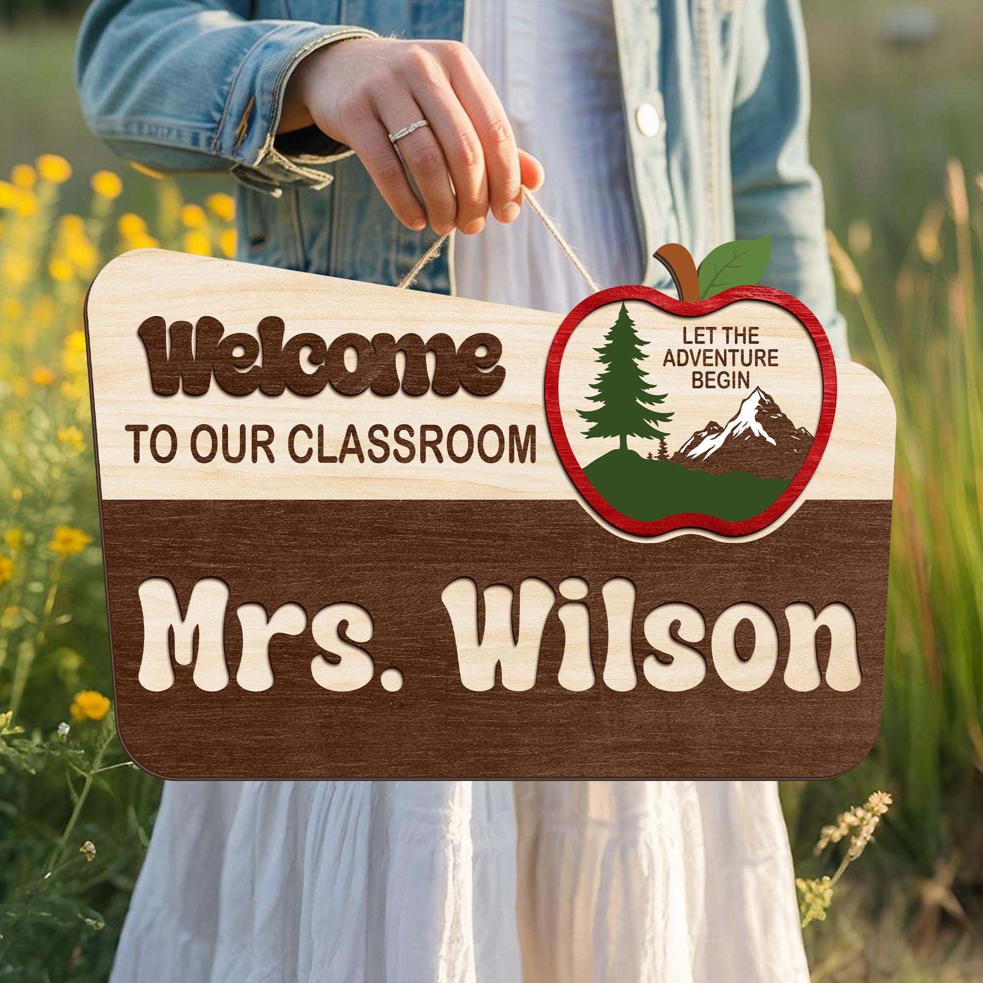 Custom 3D Teacher Gift Door Hanger, Back To School Gifts, Custom ...