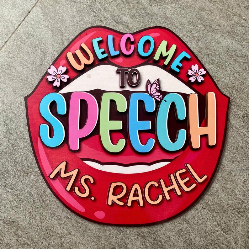 Custom Speech Therapy Sign, Welcome to Speech Sign, Custom SLP Welcome ...