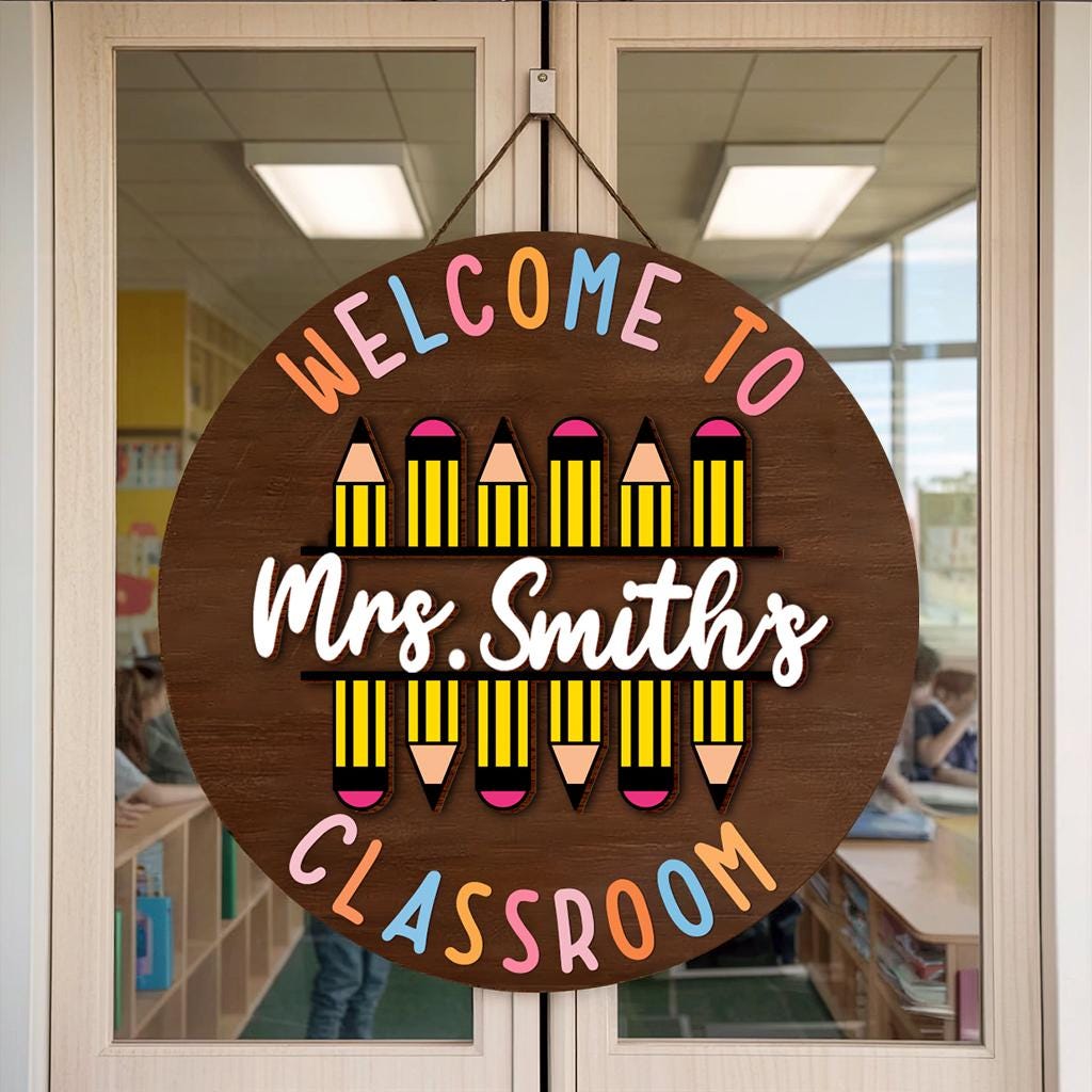 Custom 3D Teacher Door Sign, Grade Teacher Name SignClassroom Decor ...