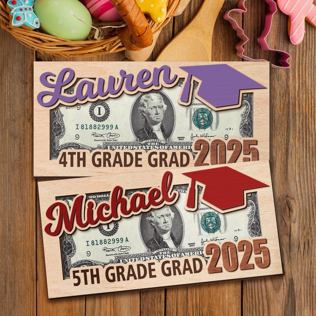 Personalized School Graduation Money Holder, Middle School Graduation ...