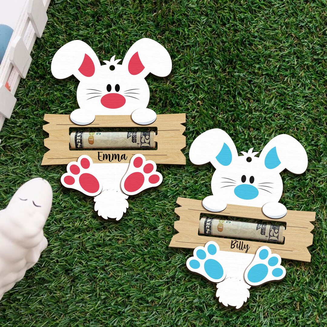 Custom Easter Bunny Money Holder, Easter Bunny Money Gift Holder ...