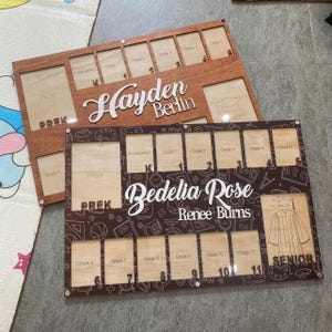 School Years Picture Photo Frame, Custom School Years Photo Frame ...