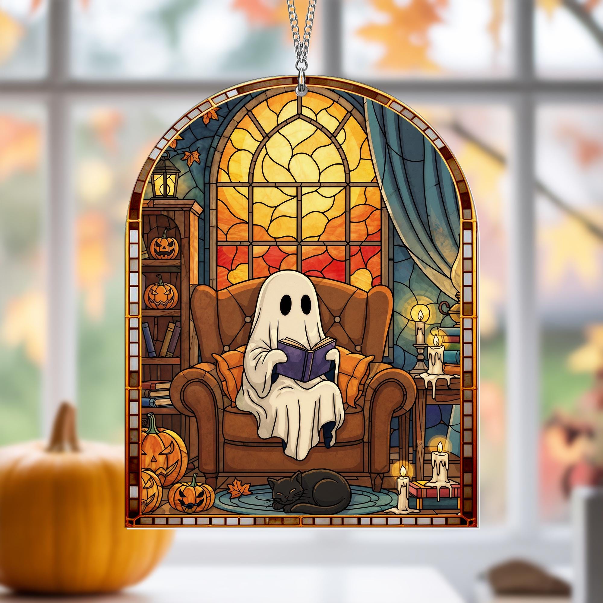 Halloween Stained Glass Suncatchers Stijggn Suncatchers For Windows ...