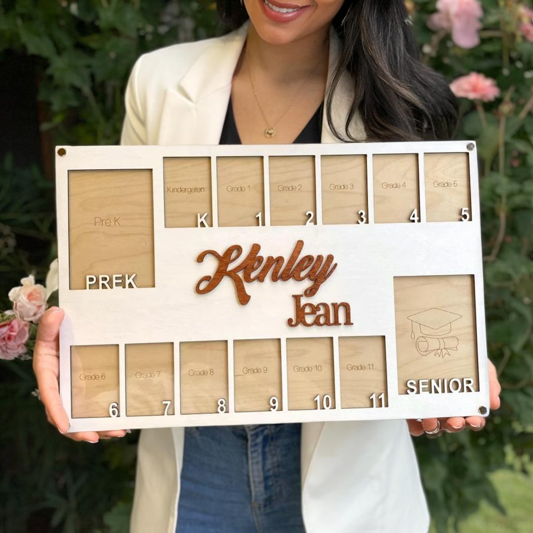 Personalized School Years Photo Frame, School Picture Frame K-12 ...