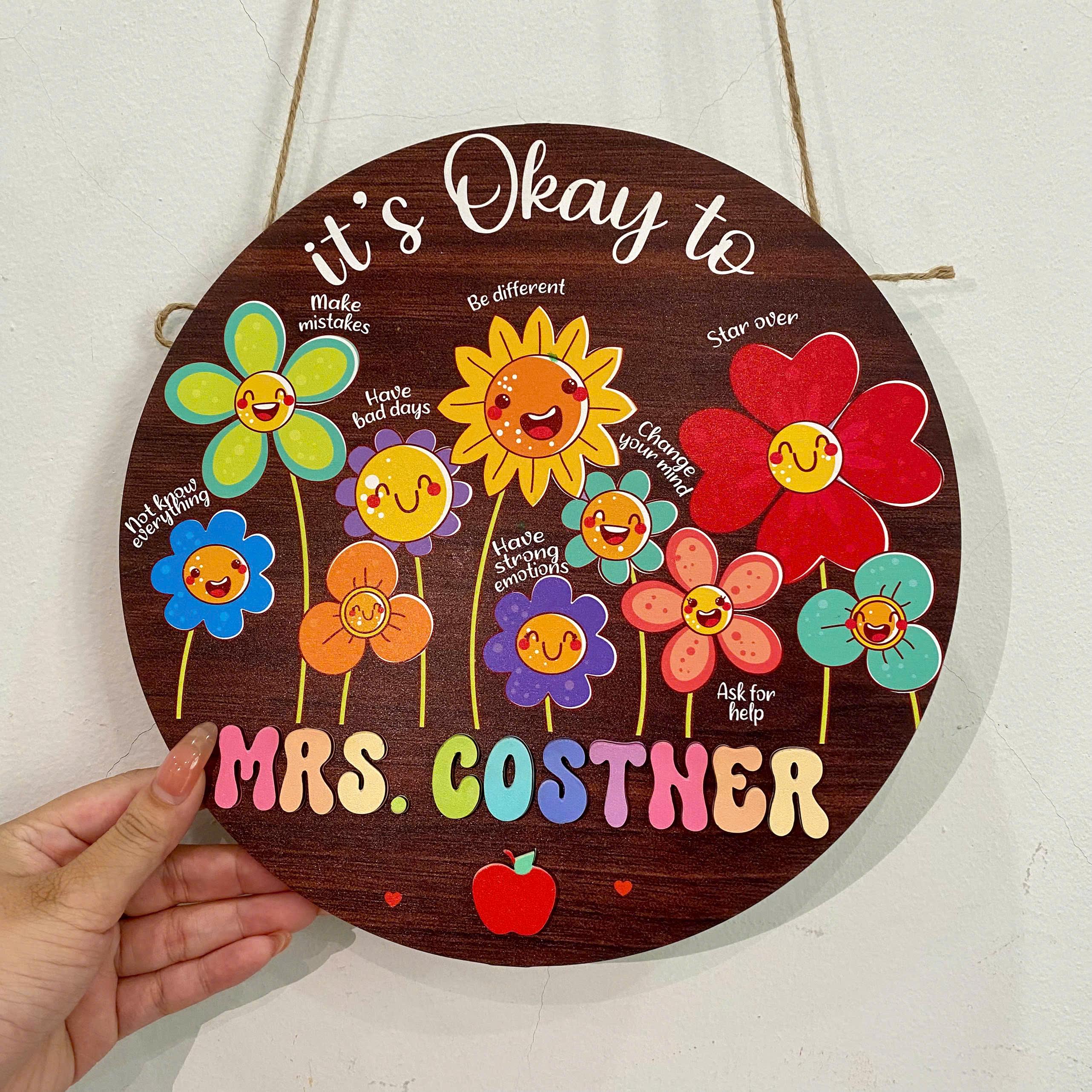 Custom 3D Teacher Door Sign, Classroom Door Sign, Teacher Door Hanger ...