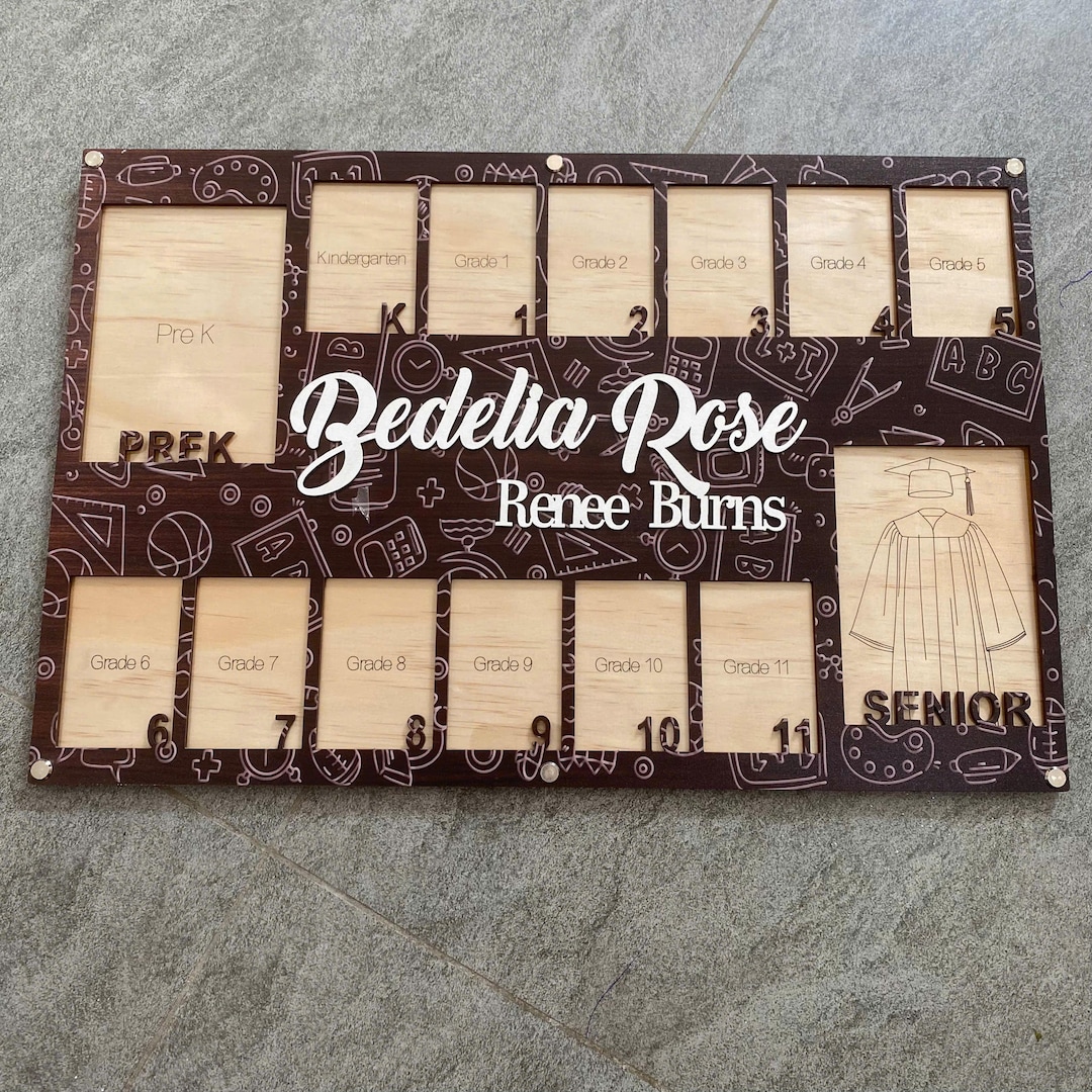 School Years Picture Photo Frame, Custom School Years Photo Frame ...