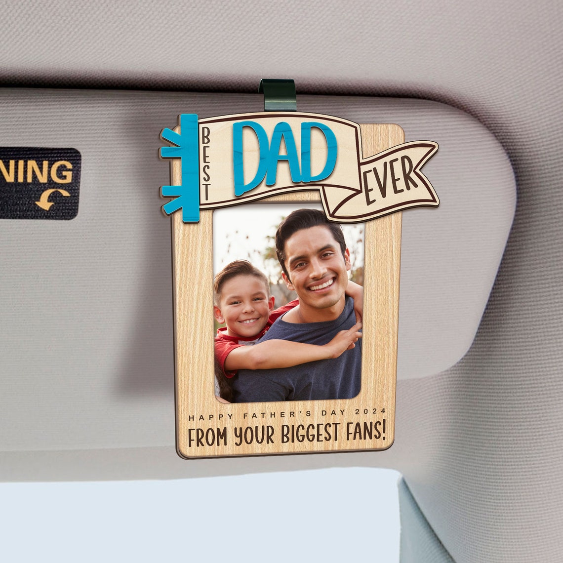 Father's Day Gift Car Visor Clip Fridge Photo Magnet, Gift for Dad ...