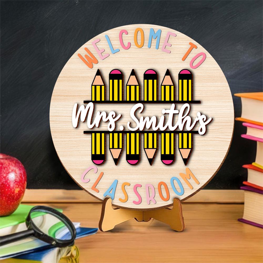 Custom 3D Teacher Door Sign, Grade Teacher Name SignClassroom Decor ...