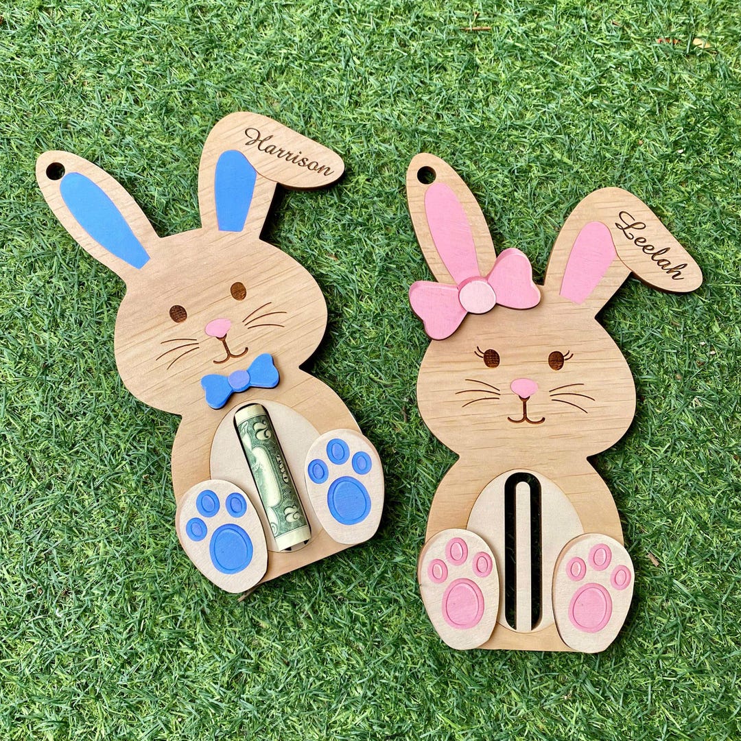 Custom Easter Bunny Money Holder, Personalized Easter Money Holder ...