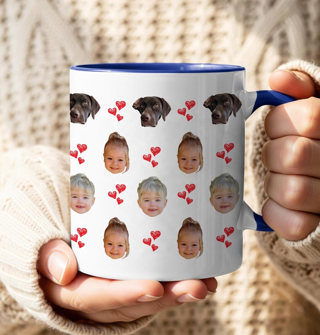 Personalized Face Mug With Face, Baby Face Mug, Custom Pet Kids Photo ...