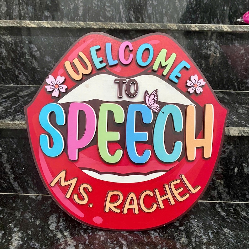 Custom Speech Therapy Sign, Welcome to Speech Sign, Custom SLP Welcome ...