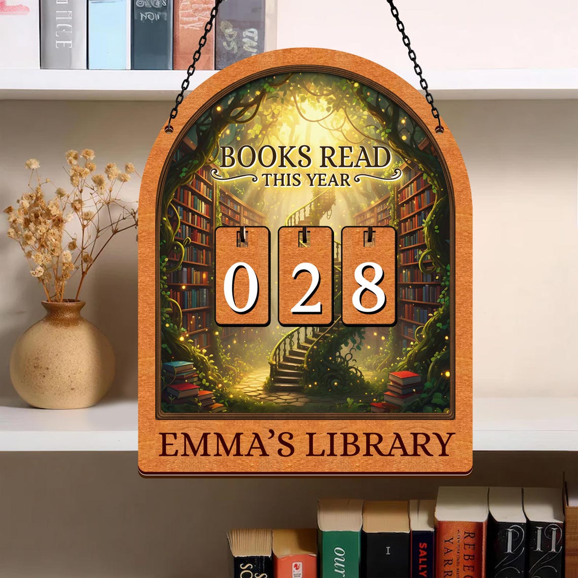 Personalized Books Read Tracker Sign, Books Read This Year Counter ...