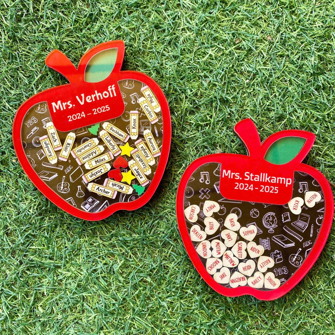 Custom Thank You Teacher Gifts, End of School Gifts, Teacher Apple ...