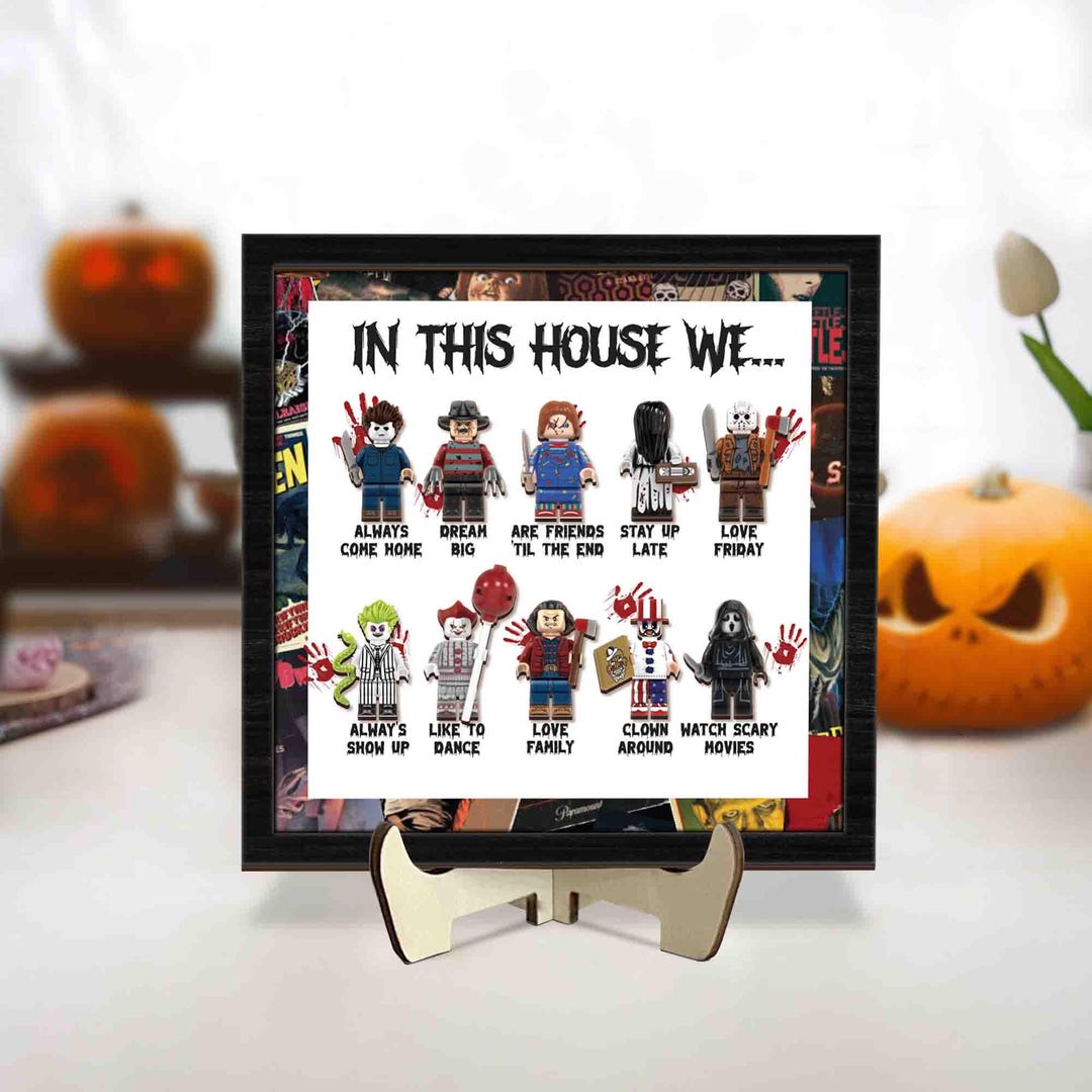 Halloween Horror Characters Frame, House of Horrors, Halloween Gift, in ...