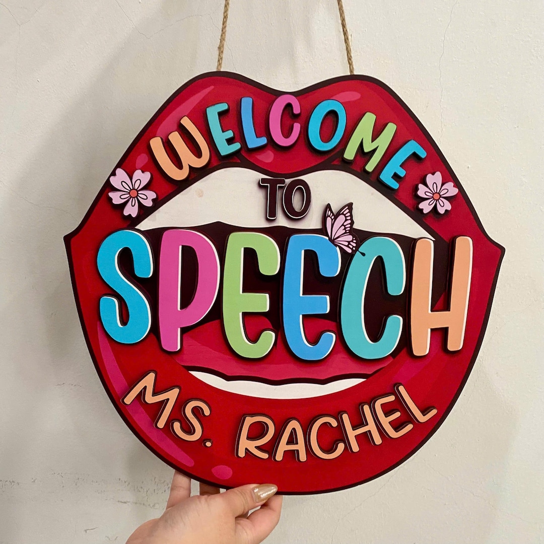 Custom Speech Therapy Sign, Welcome to Speech Sign, Custom SLP Welcome ...