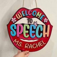 Custom Speech Therapy Sign, Welcome to Speech Sign, Custom SLP Welcome ...