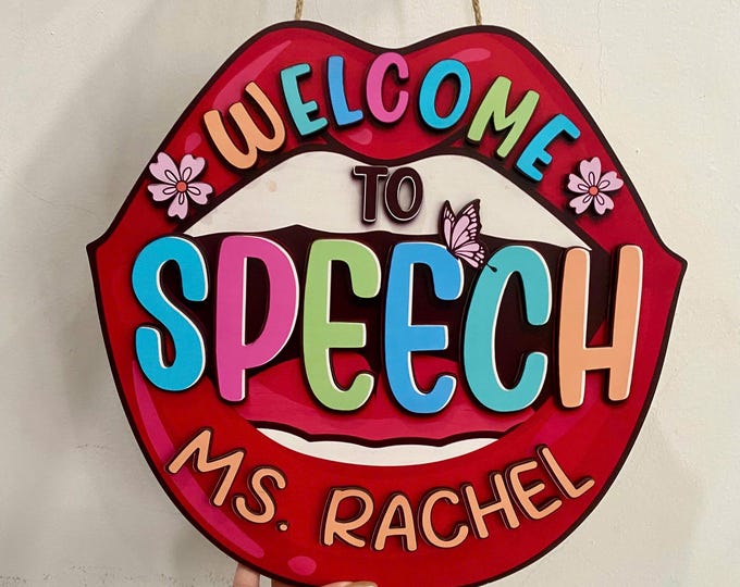 The SPEECH Room, Teacher Decal, School Classroom, Vinyl Wall Decal ...