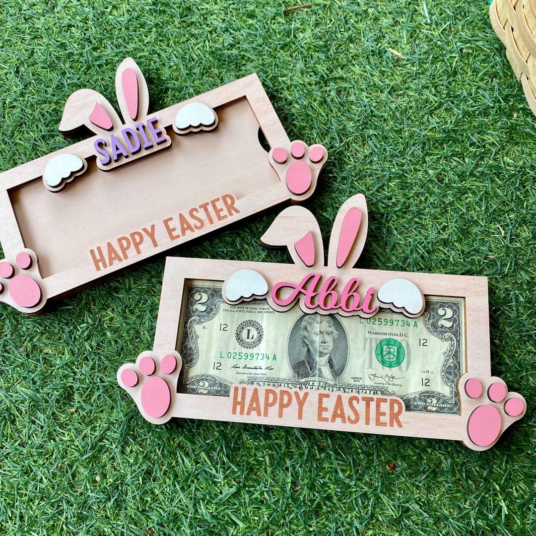 Customized Easter Bunny Money Holder, Custom Easter Bunny Money Holder ...