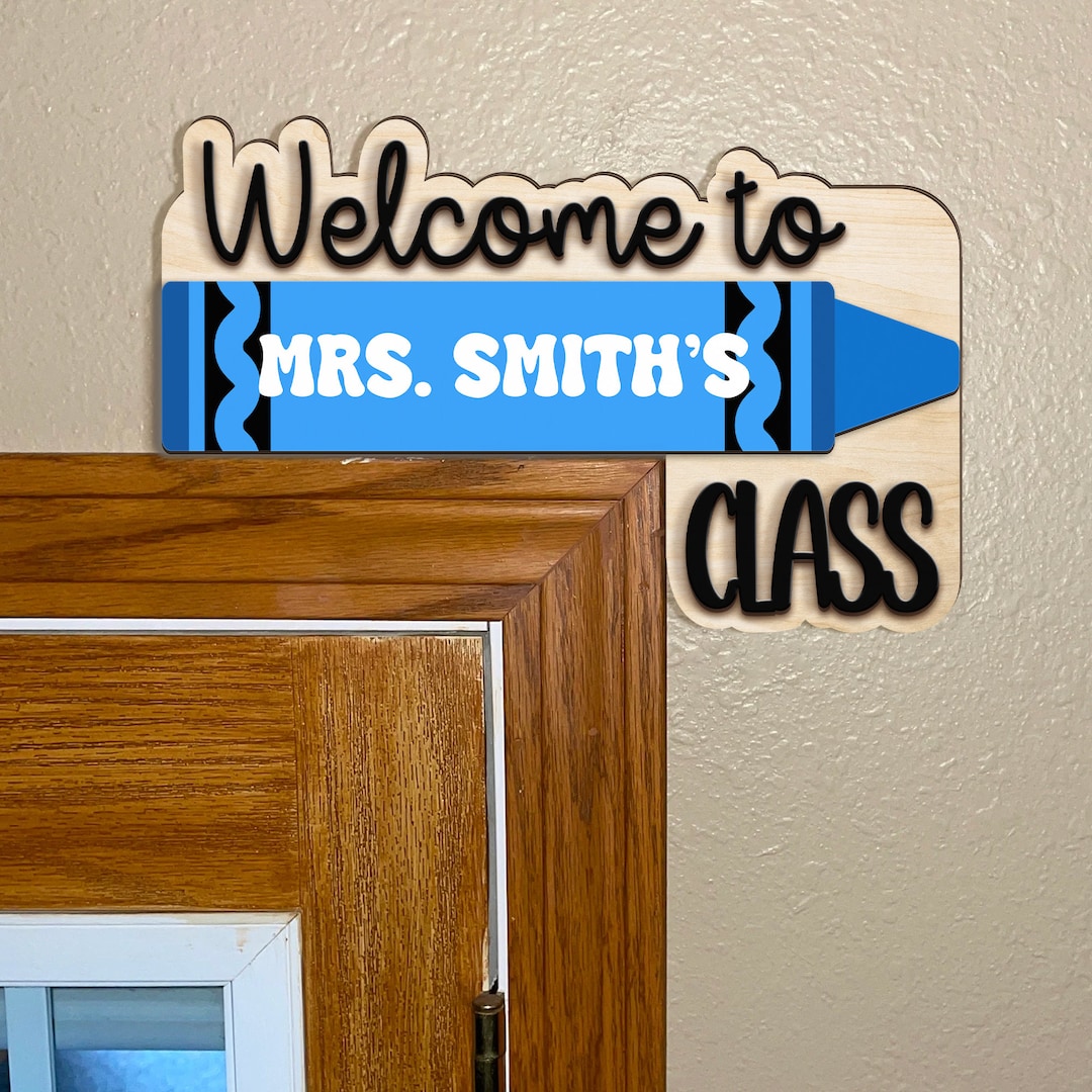 Custom Teacher Doorframe Sign, Teacher Door Sign Back to School Gift ...