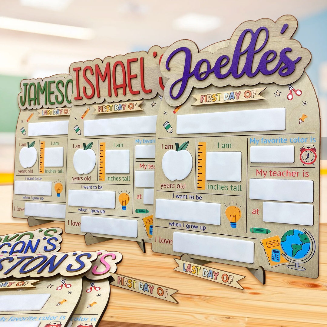 First and Last Day School Sign, Custom First Day of School Sign, Back ...