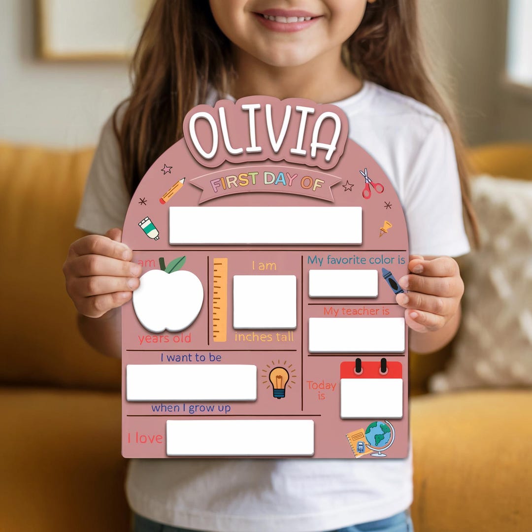 Custom Acrylic First Day of School Board, Custom Back to School Sign ...