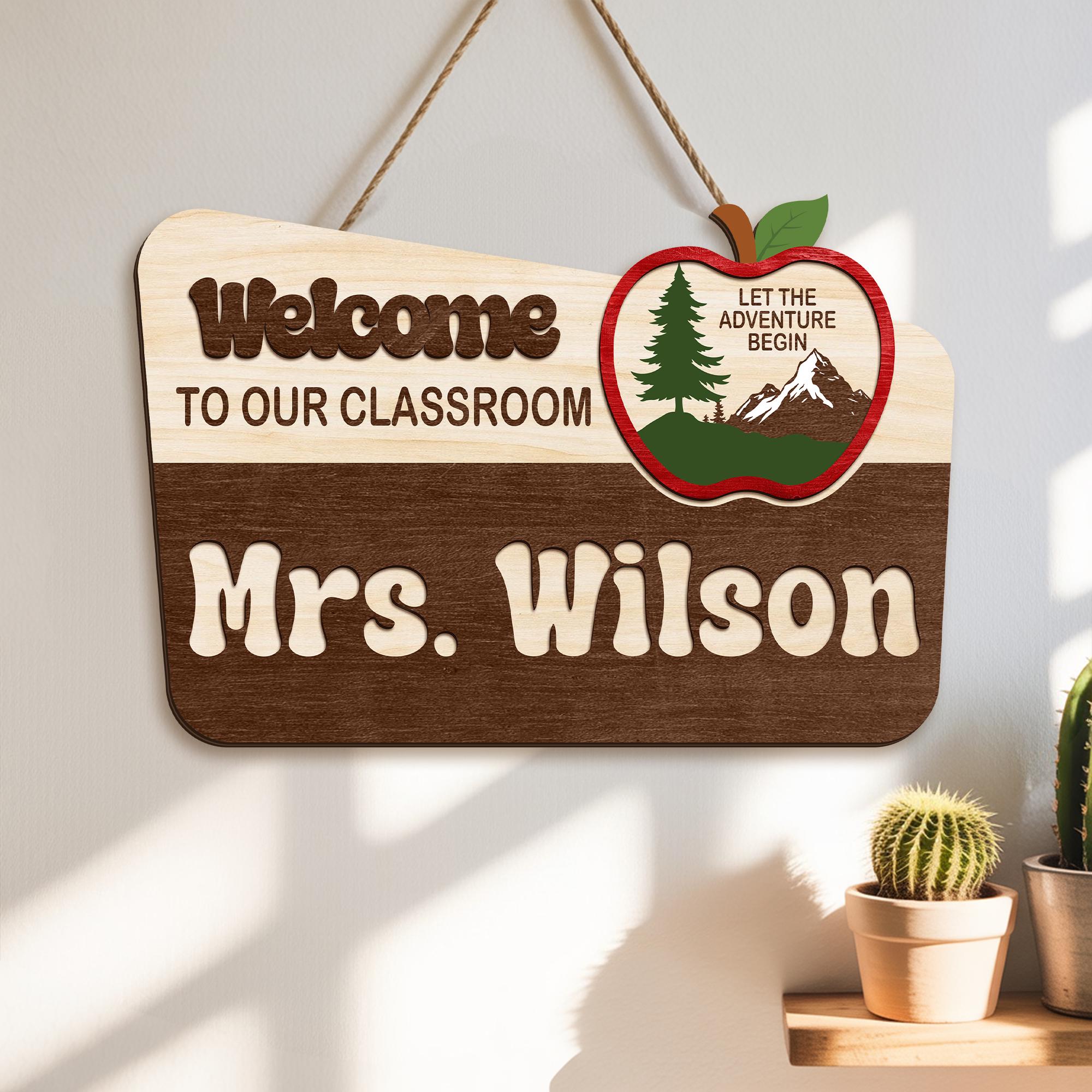 Custom 3D Teacher Gift Door Hanger, Back To School Gifts, Custom ...