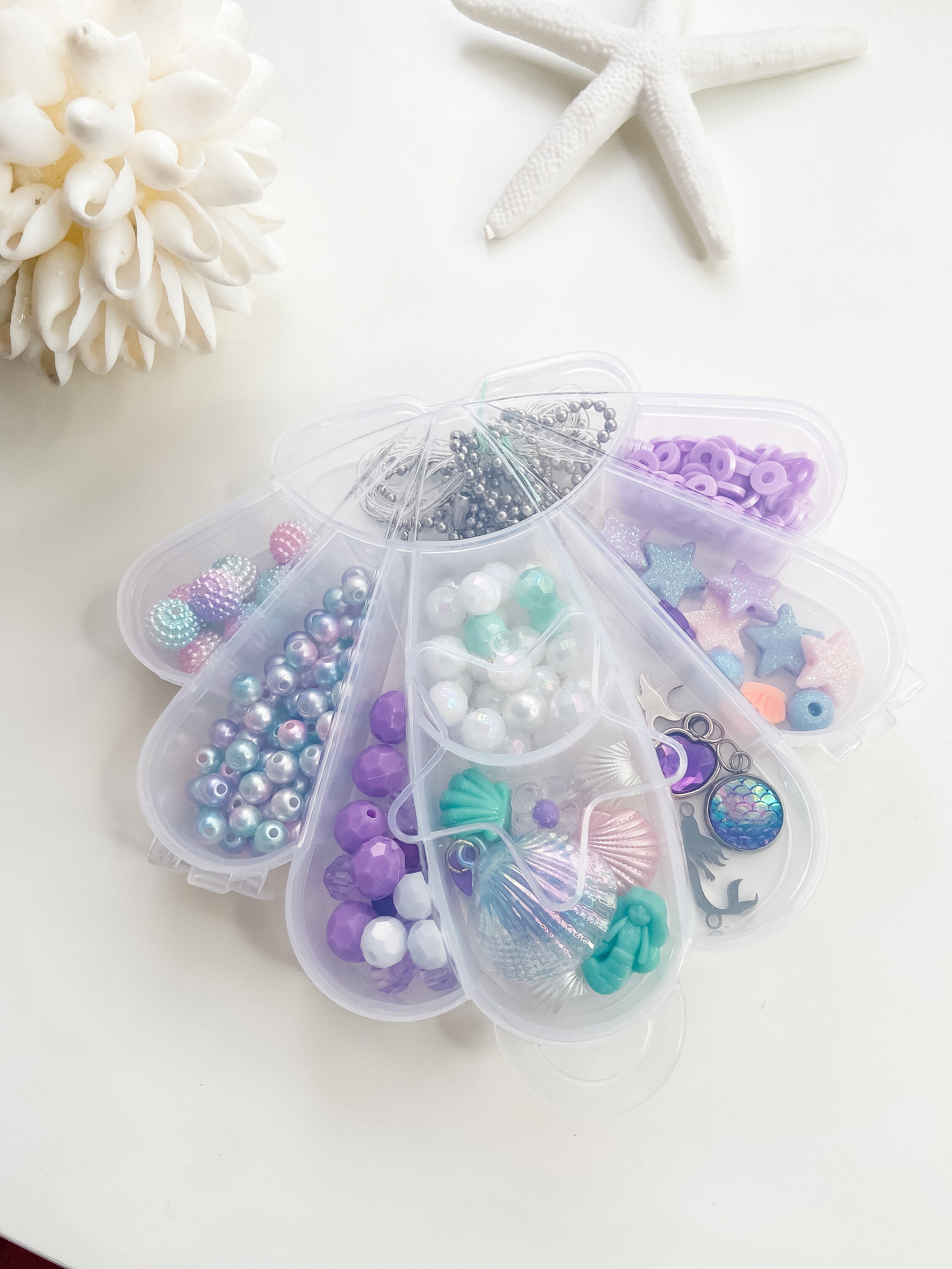 Tropical Clam Shell Bead Kit | DIY Beads | Coastal Summer Bracelets ...