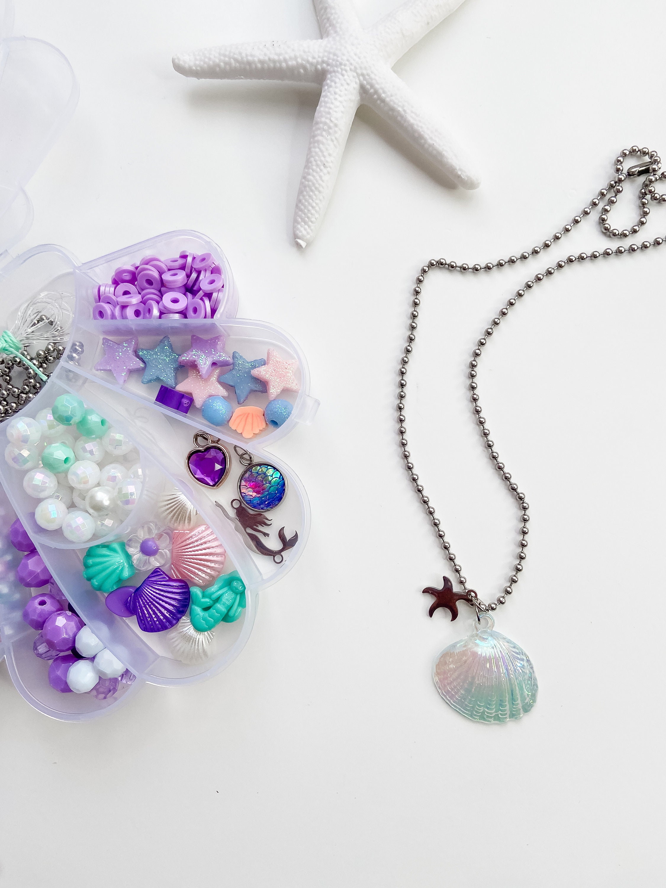 Tropical Clam Shell Bead Kit | DIY Beads | Coastal Summer Bracelets ...