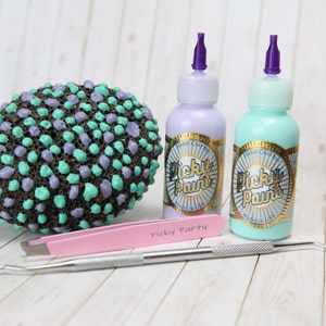 Picky Party® Sensory Picking Stone Purple and Caribbean Blue (tweezer ...