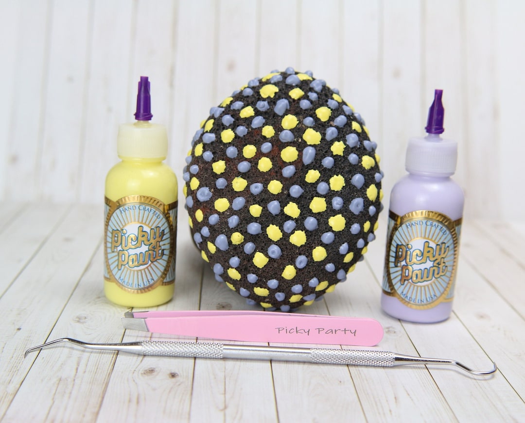 Pumice Picking Stone Sensory Kit - Purple and Yellow (tweezer and ...