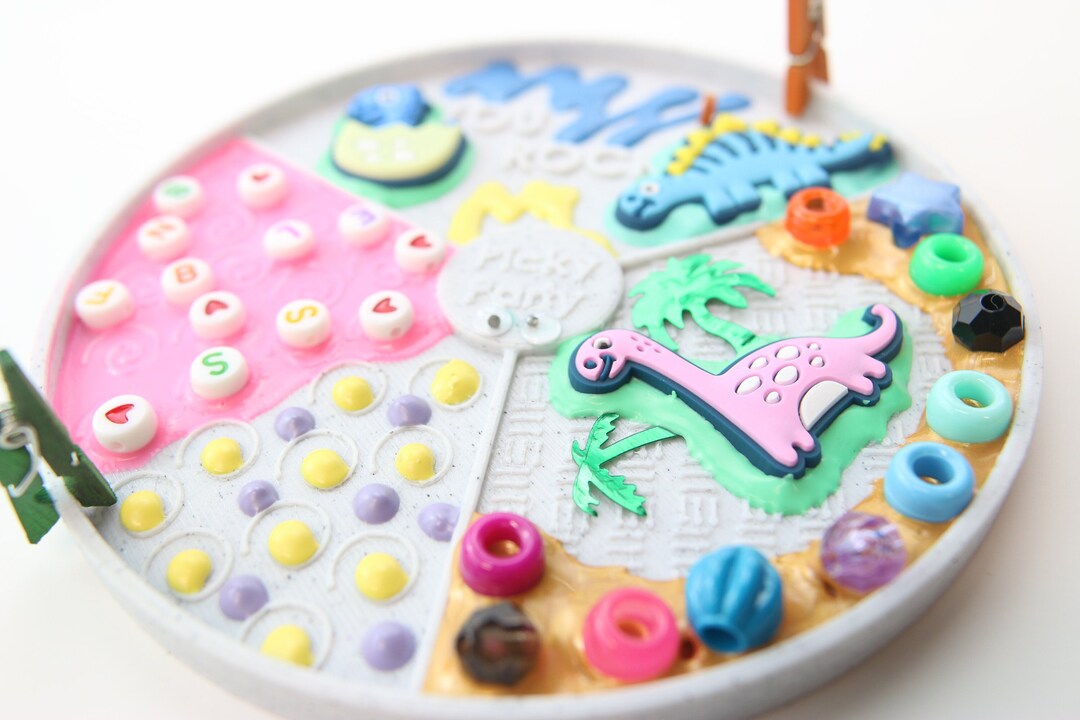 LIGHT GREY Picky Party Plate Picking Fidget Starter Picky Plate Kit ...