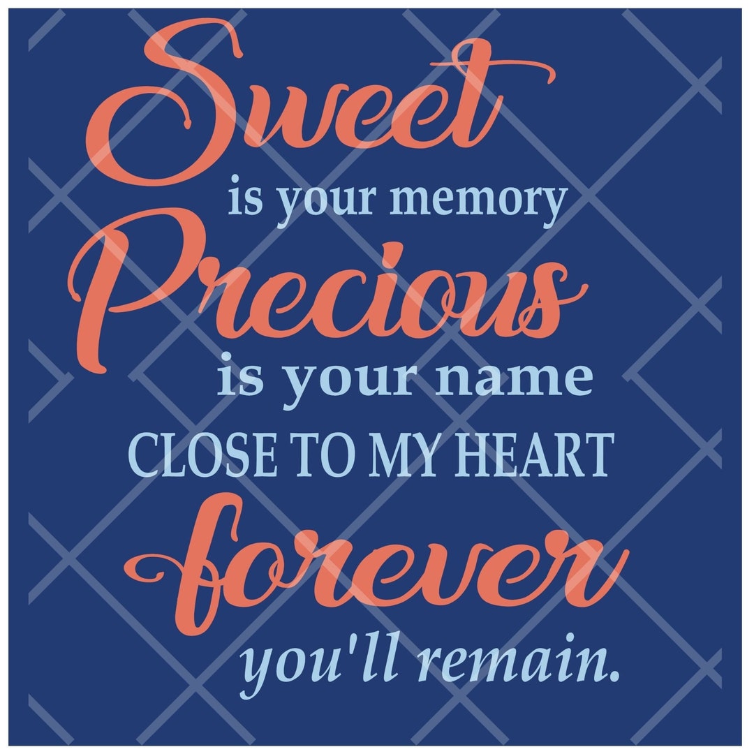 In Memorium Sweet Memory Svg and Png File - Etsy