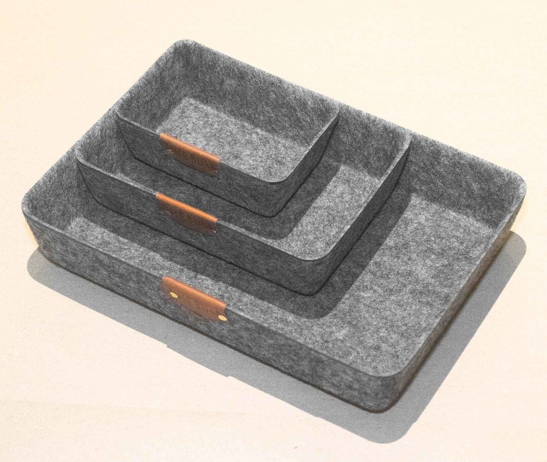 Hygge Soft Plate Set STORE by TIMEBULB | Felt Tray Storage Basket ...