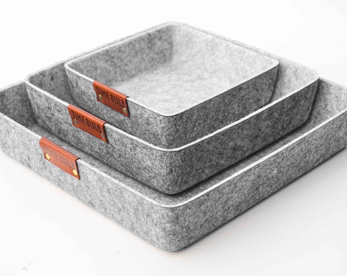 Felt Basket Storage Bin Natural Beautiful Ecological Wool Felt - Etsy