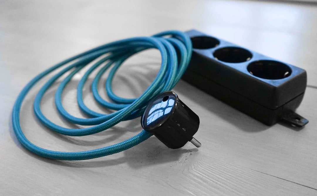 Cloth Cord Connector Strip 3x | Custom Multiple EU Europe Socket ...