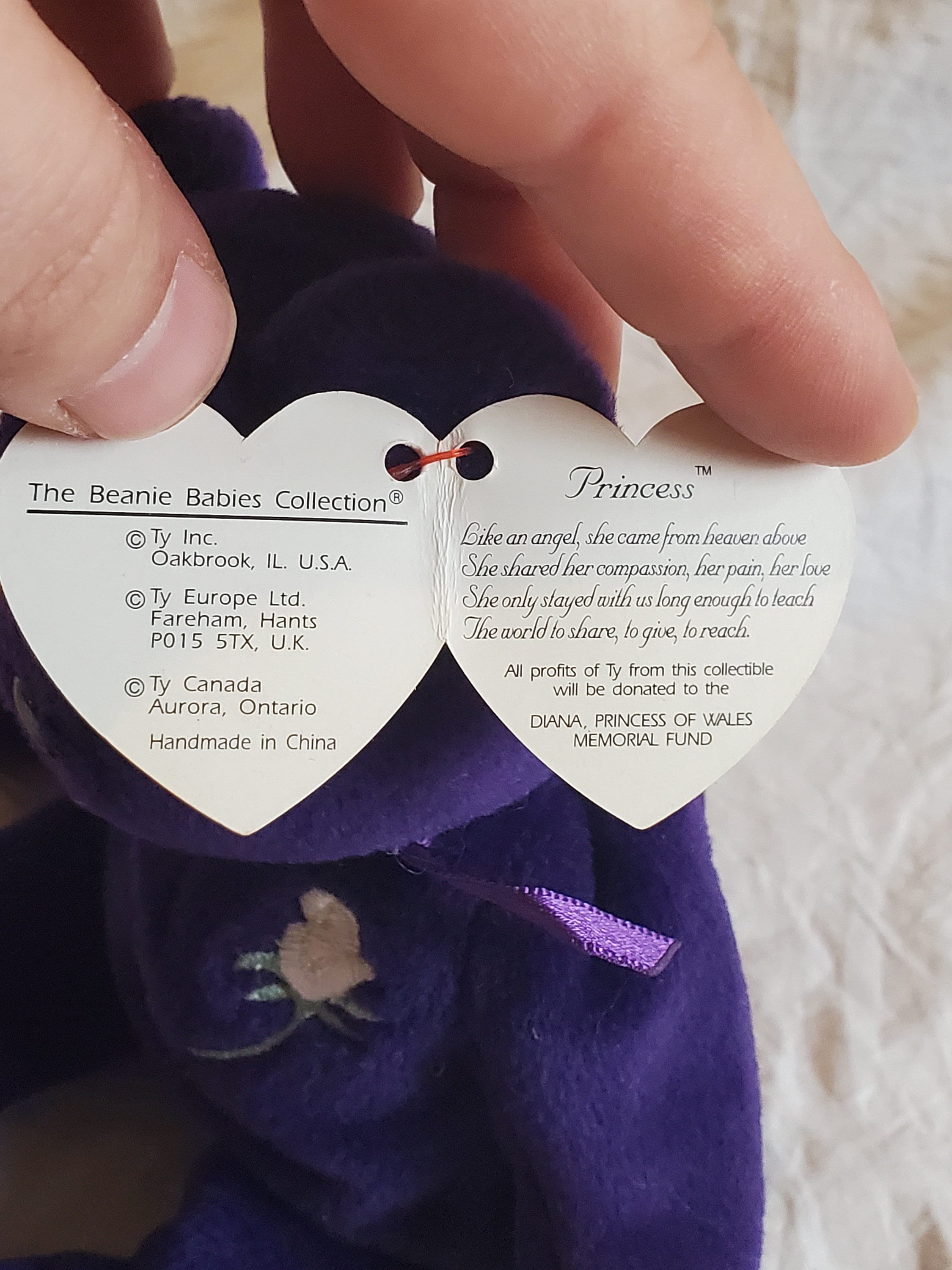 1997 Ty Princess Diana Bear With ERRORS - Etsy