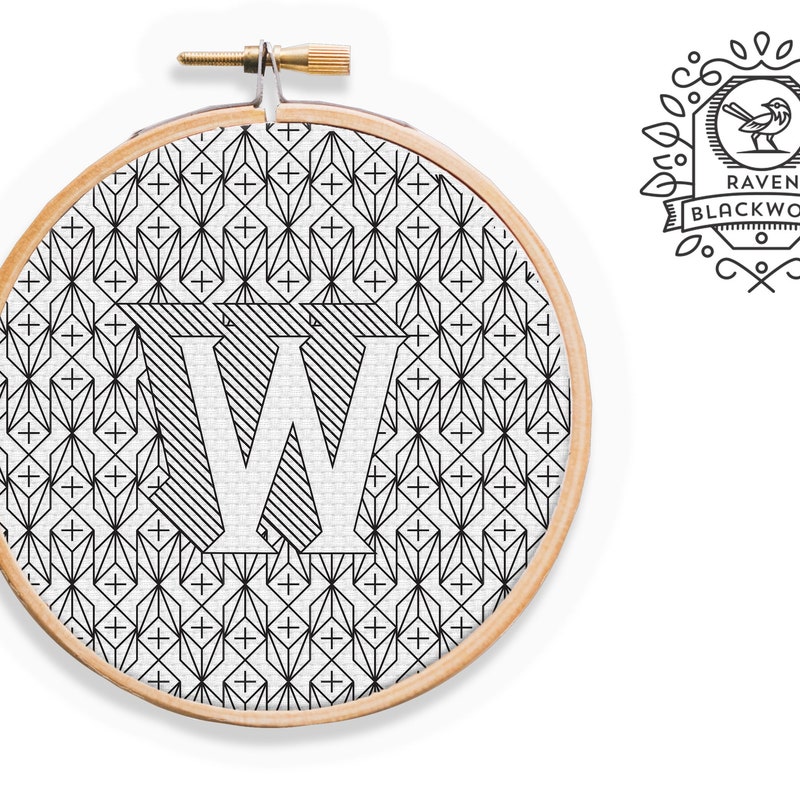 Letter W Embroidery - Etsy