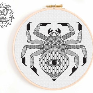 Blackwork Embroidery Pattern - Spider Embroidery Pattern - Unique ...