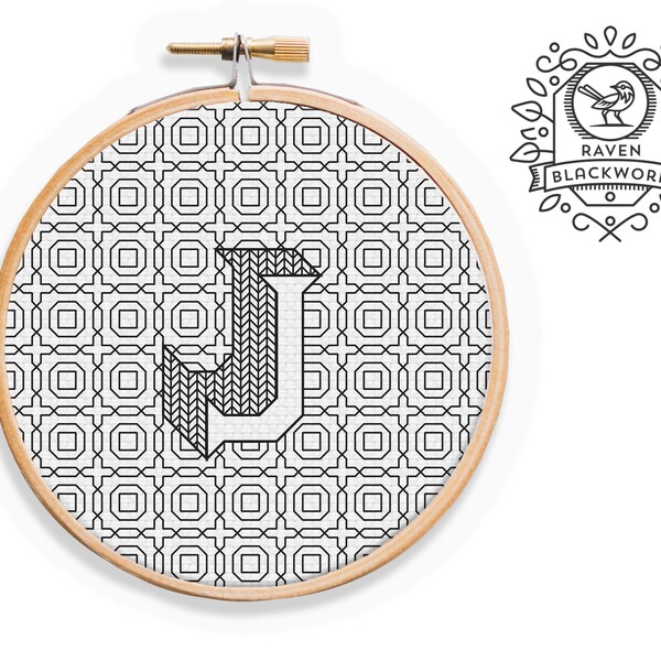 Letter J Embroidery - Etsy