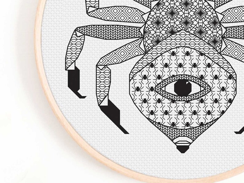 Blackwork Embroidery Pattern - Spider Embroidery Pattern - Unique ...
