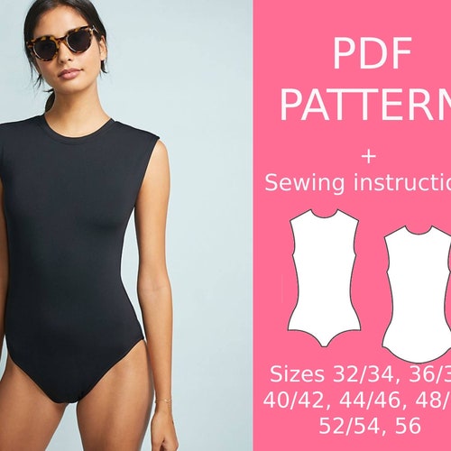 Womens One Piece Swimsuit Sewing Pattern Ladies Etsy Australia