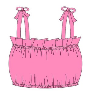 Bandeau Top Pattern With Straps, Pattern Top, Pattern for Beginners ...