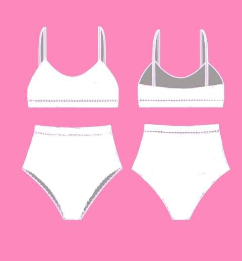 Pattern Set of Underwear High-rise Panties and Bodice | Etsy