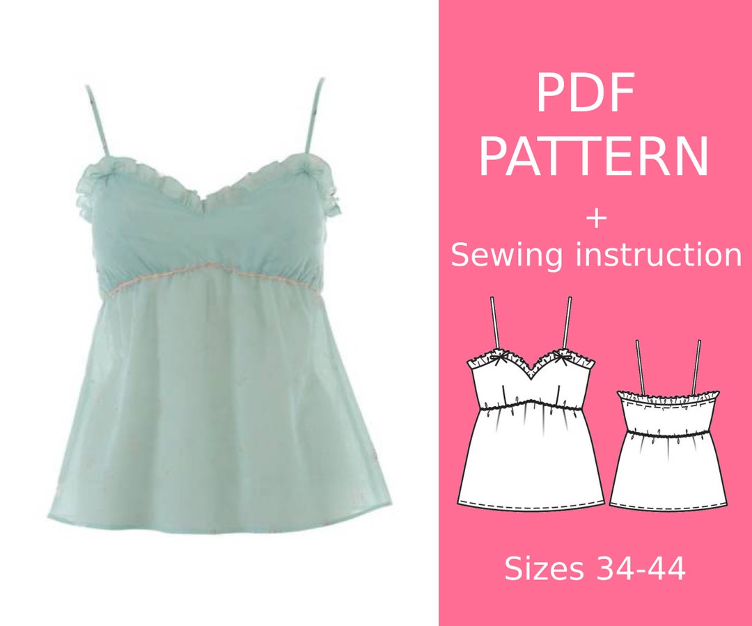 Sleepwear, Top for Sleep, Homewear Top for Womens, Lingerie, Top Sewing ...