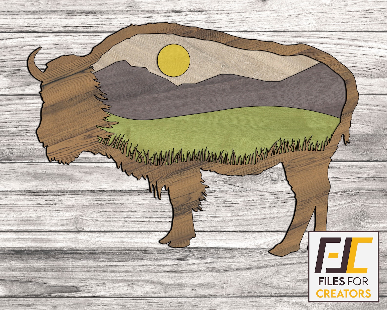 Bison Laser Cut Svg Dxf Files. Cnc Files for Wood. Wall Art - Etsy