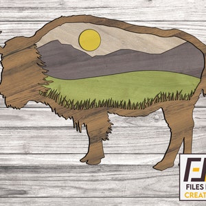 Bison Laser Cut, Svg Dxf Files. Cnc Files for Wood. Wall Art, Decal ...